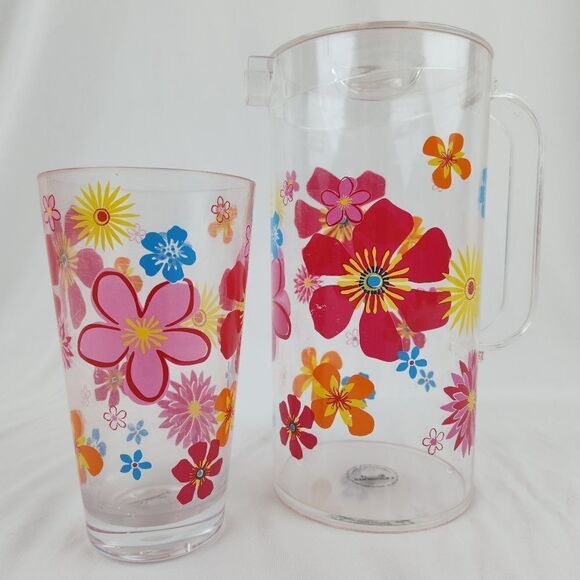 Starbucks | Kitchen | Starbucks 207 Multi Floral80oz Pitcher 23oz Cup ...